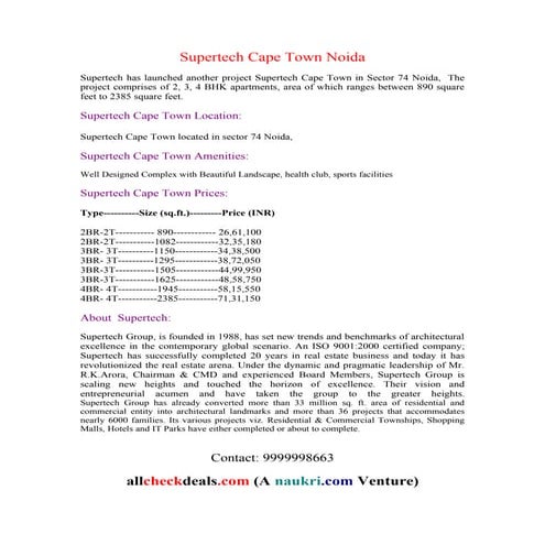 Supertech cape town | DOC