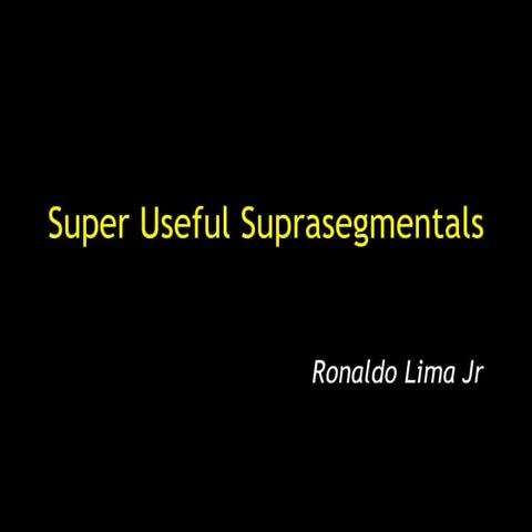 Super useful suprasegmentals | PDF