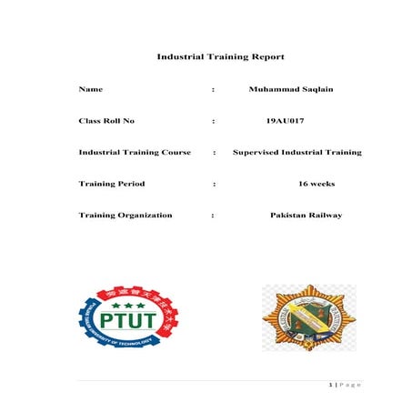 Supervised indutrial training report.pdf