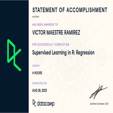 Supervised Learning in R: Regression | PPT