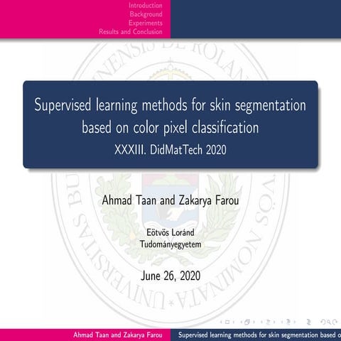 Supervised Learning Methods For Skin Segmentation Based On Color Pixel 6824