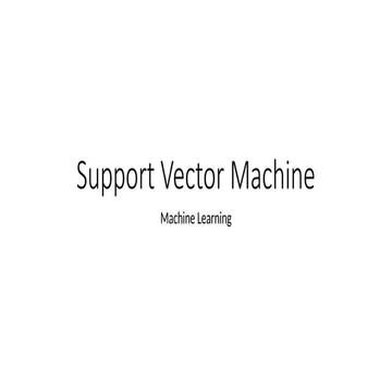 Support Vector Machines ( SVM ) | PDF