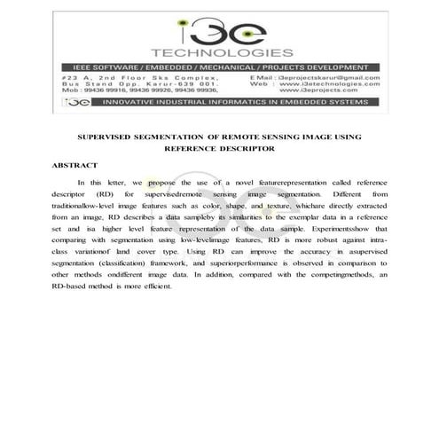 Supervised segmentation of remote sensing image using reference descriptor | DOCX