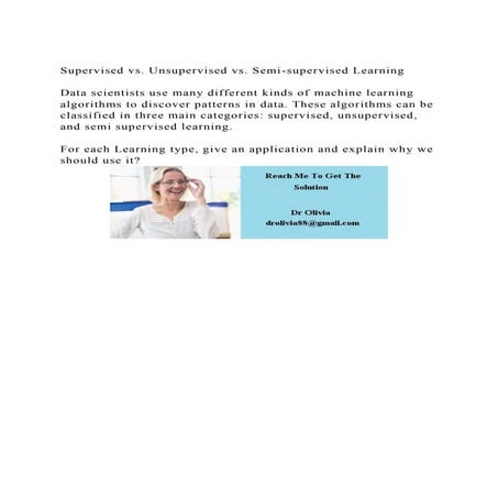 Supervised vs. Unsupervised vs. Semi-supervised LearningData s.docx