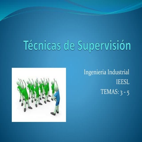 Supervisión efectiva final (3-5) | PPTX
