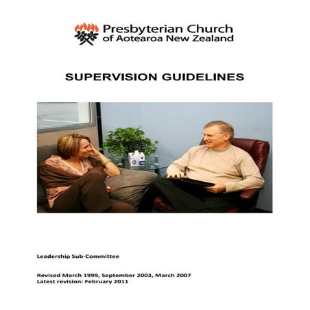Ministerial Supervision Guidelines (PCANZ) 2011 | PDF