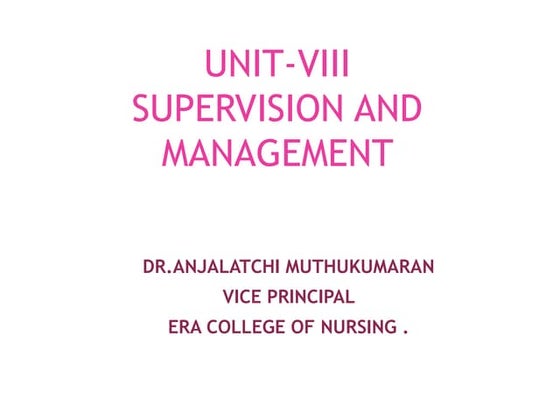 Supportive supervision | PPTX