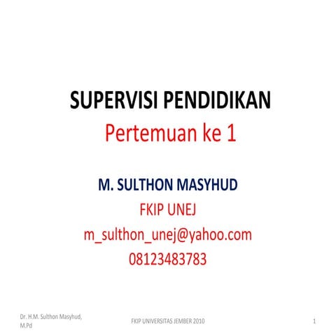 Supervisi Pendidikan | PPT