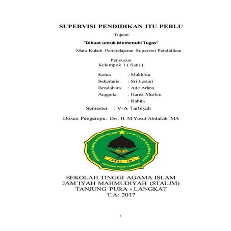 Supervisi pendidikan itu perlu | PDF