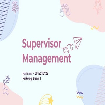 Supervisor Management | PPTX