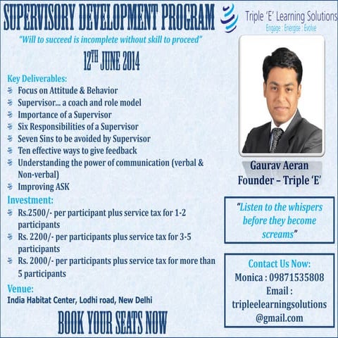 Supervisory Development Program - Open Session | PDF