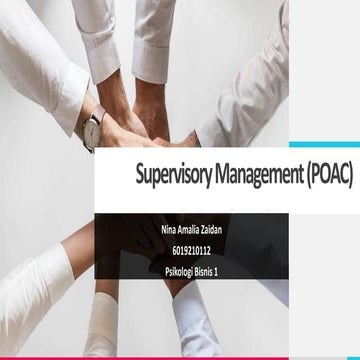 Supervisory Management (POAC) | PPT