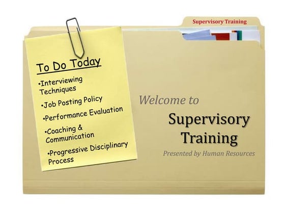 New Supervisor Training PowerPoint: First Time Supervisor and ...