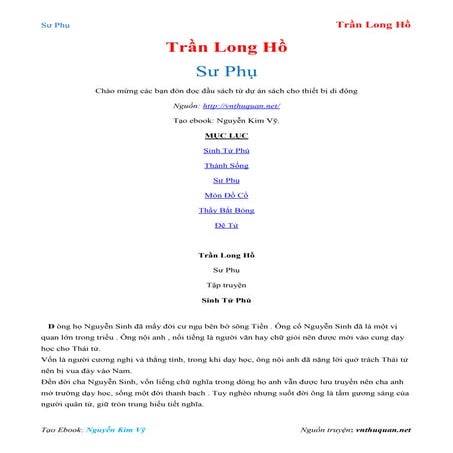 Su phu tran long ho | PDF