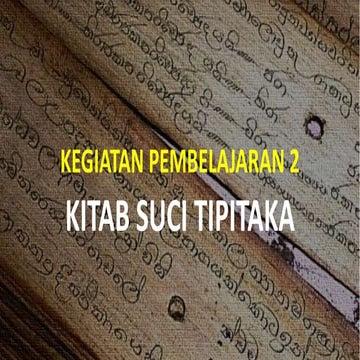 Suplemen kb 2 modul pdab kitab suci tipitaka ok | PPTX