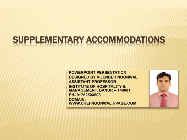 Different types of accommodations (1).pdf | Bed & Breakfasts | Travel Type
