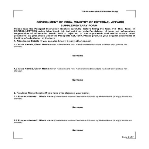 Supplementary application form_v1.0 | PDF