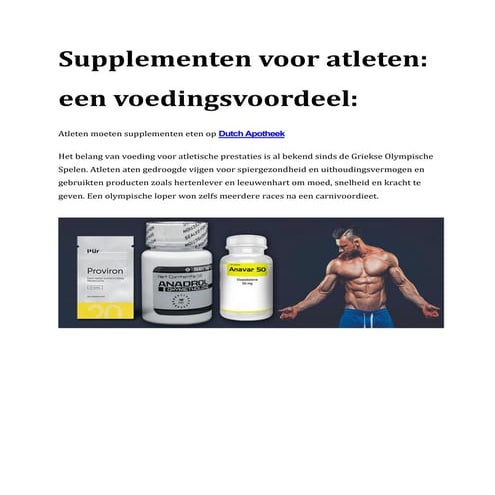 Supplementen voor atleten | PDF