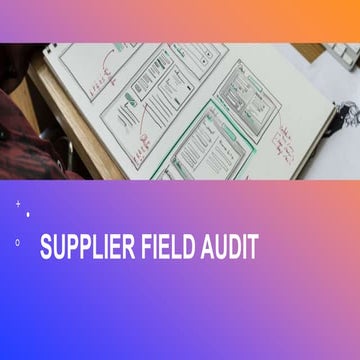 Supplier Audit Checklist eAuditor Audits & Inspections | PDF