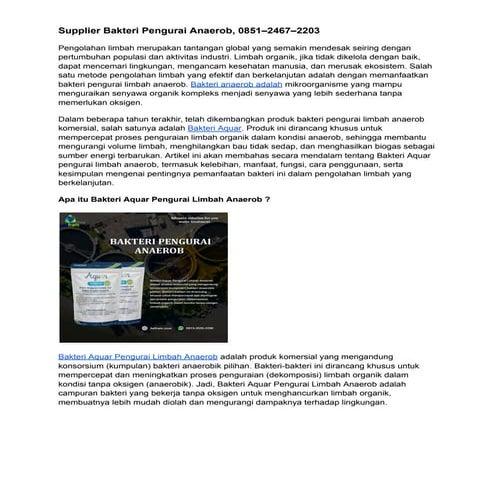 Supplier Bakteri Pengurai Anaerob, 0851–2467–2203.pdf