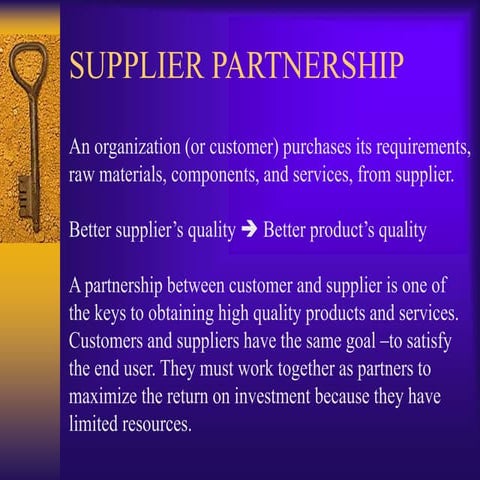 Supplier partnership | PPT