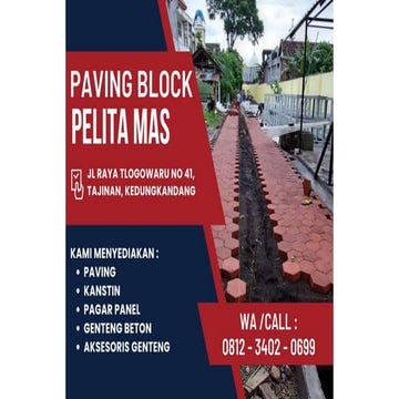 Supplier paving block rumput Klojen | PPTX