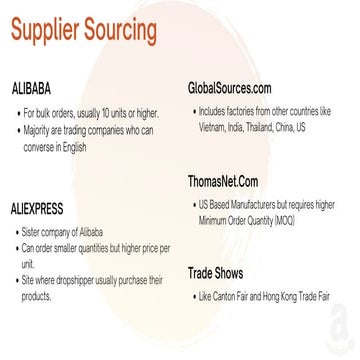 Supplier sourcing | PDF