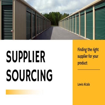 CLARISSE'S PRODUCT SOURCING PRESENTATION | PDF