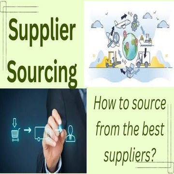 Supplier Sourcing | PDF