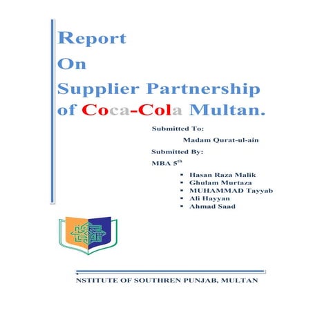 Supplire Partnership Coca Cola Multan TQM | PDF