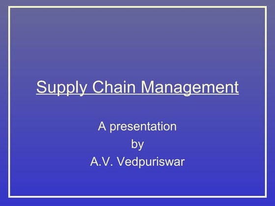 Chap 4 Designing the Distribution Network in a Supply Chain | PPT