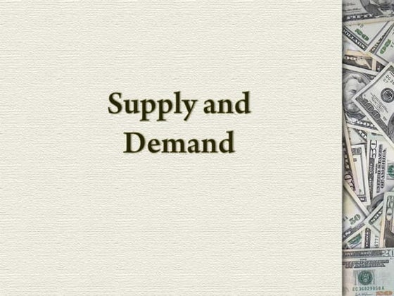 Application of Demand and Supply | PPT