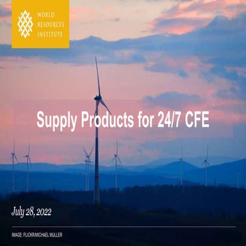 Supply Products for 24/7 Carbon-Free Energy | PPT