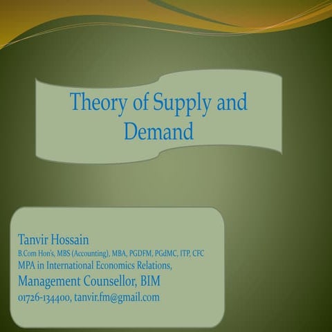 Supply and demand | PPT