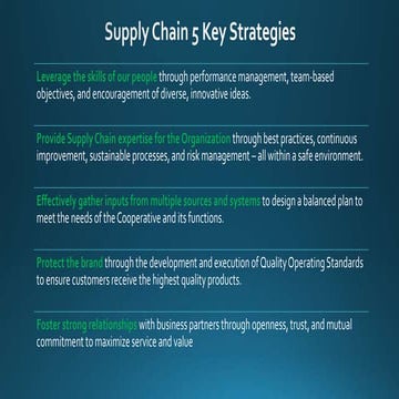 Supply chain 5 key strategies | PPT