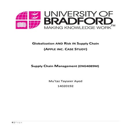 Supply chain globalisation and risk in sc.docx