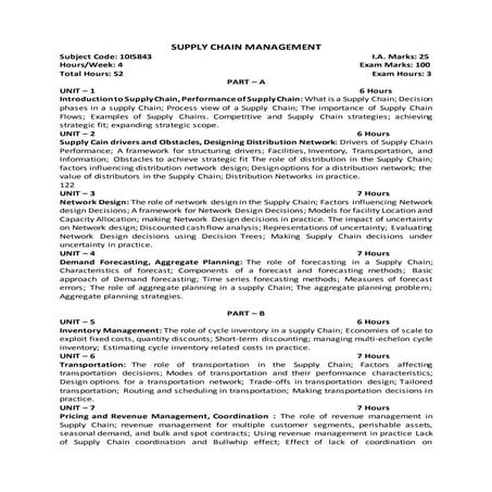 Supply chain management | DOCX