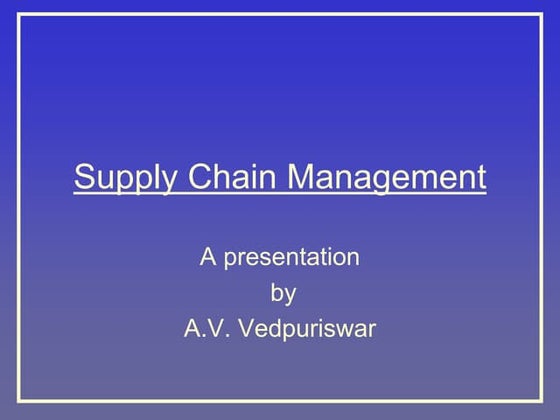 supply chain management | PPTX
