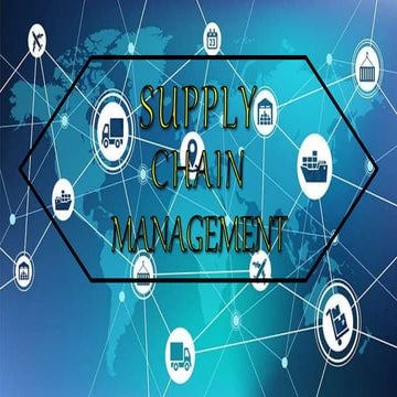 UNIT 1 SCM INTRODUCTION PPT For Management | PPTX