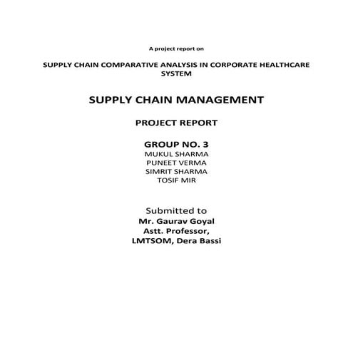 Supply chain management assignment | PDF