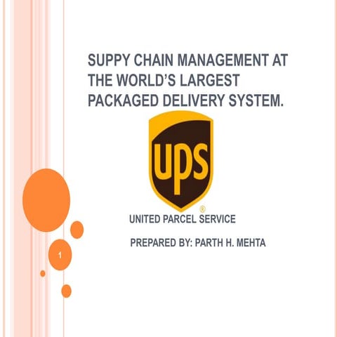 Supply chain management at United Parcel Service | PPTX