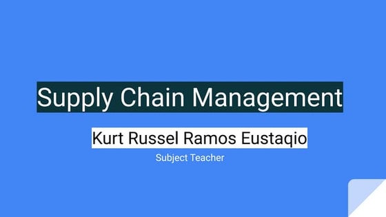 CHAPTER 3 SUPPLY CHAIN MANAGEMENT PROCESS.docx | Logistics | Business