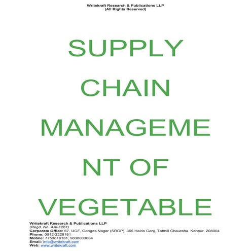 Supply chain management of vegetable marketing [www.writekraft.com] | DOC