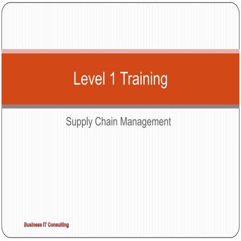 Supply Chain Managemen Training | PPTX