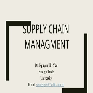 supply chain management | PPTX
