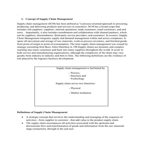 Basic concepts of supply chain management | DOCX