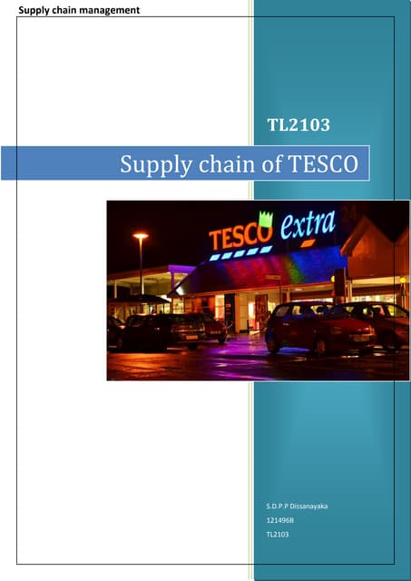 Tesco operations and supply chain | PPT