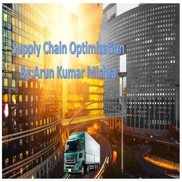 Optimization in supply chain | PPTX