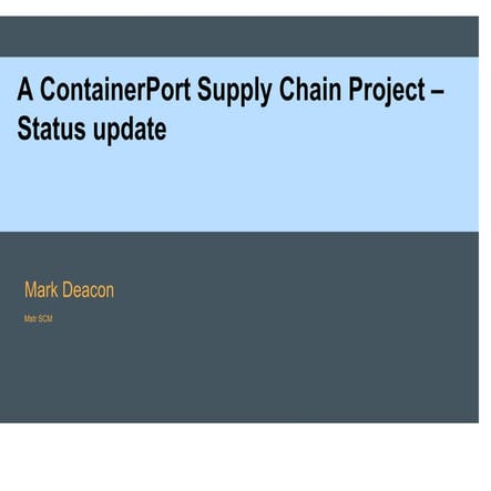 Container Supply Chain | PPT