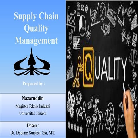 Supply chain quality management | PPTX